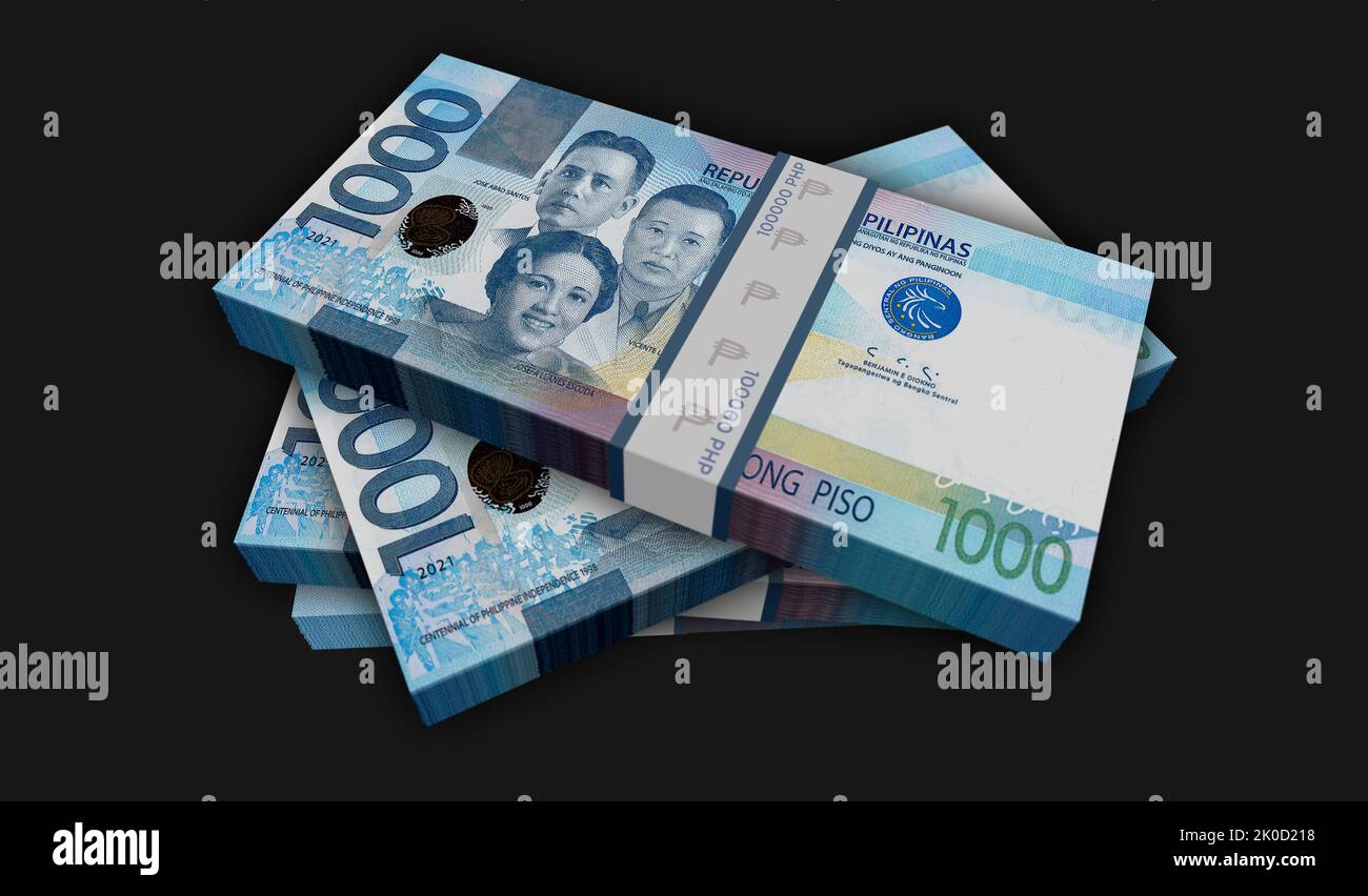 Philippines money Philippine Peso money pack 3d illustration. PHP ...