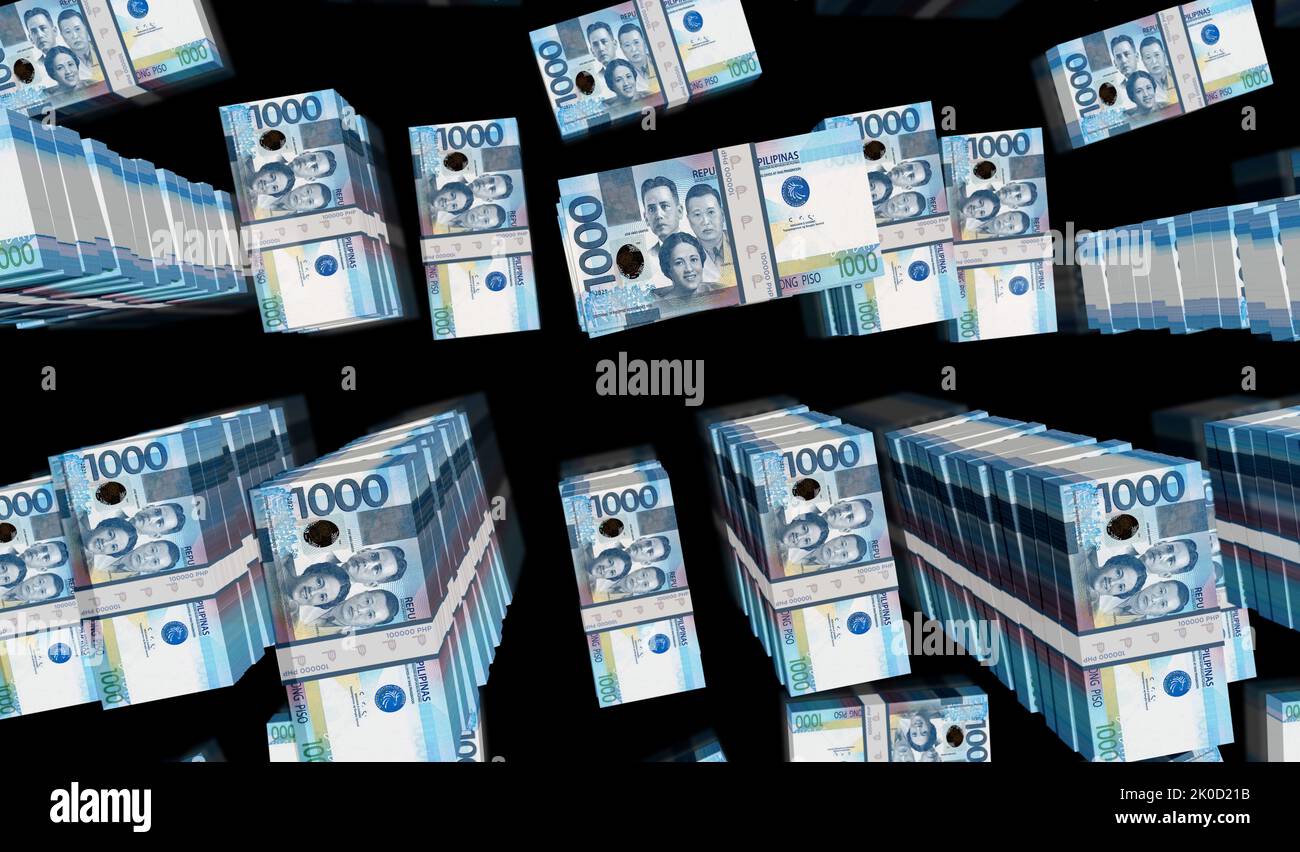 Philippines money Philippine Peso money pack 3d illustration. PHP ...