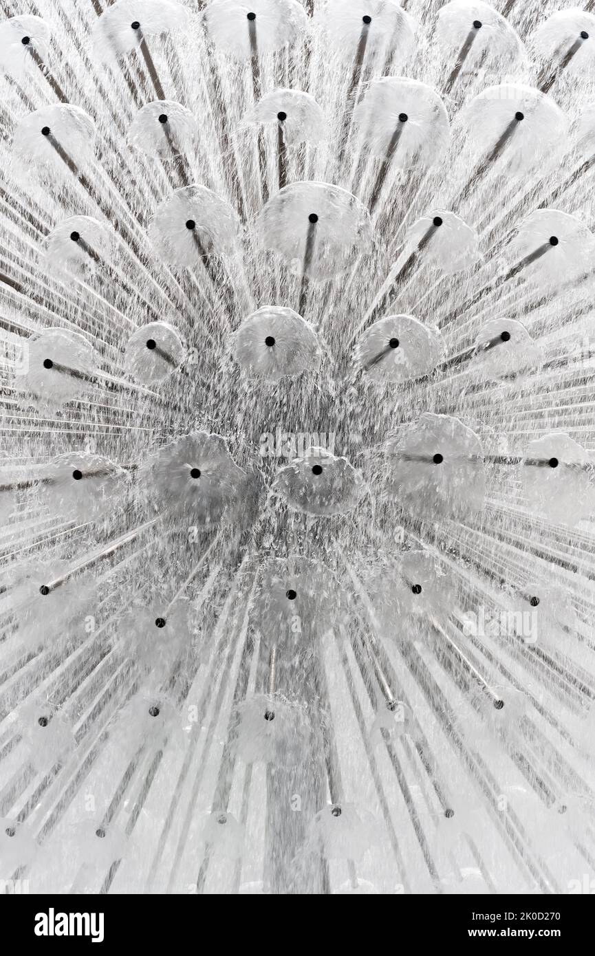 Water jetting from nozzles of fountain Stock Photo - Alamy