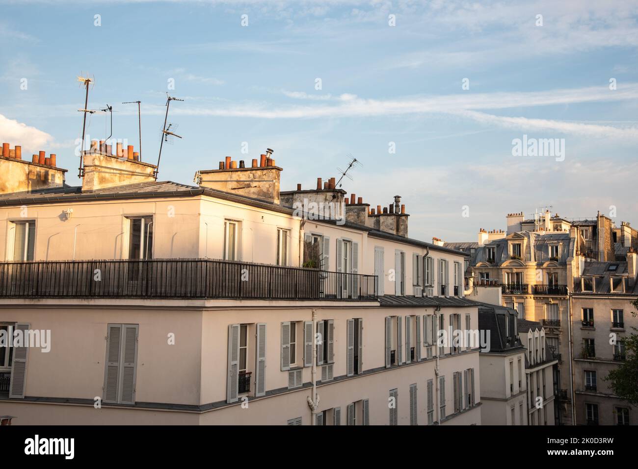 Paris, France. August 2022. The zinc roofs of Paris. High quality photo ...