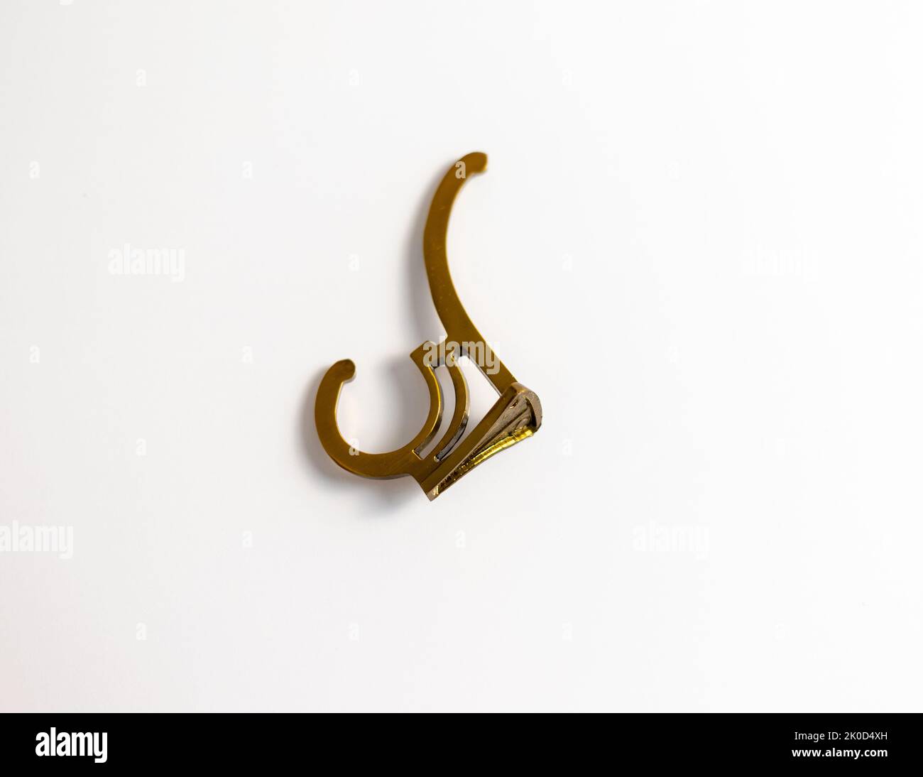 Metal hanger or wall hanger or hook on isolated white background Stock ...
