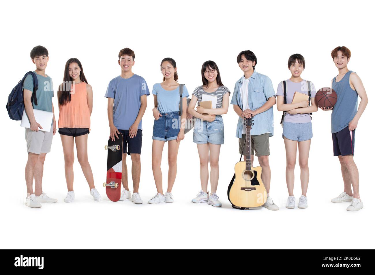 Portrait of cheerful Chinese college students Stock Photo - Alamy