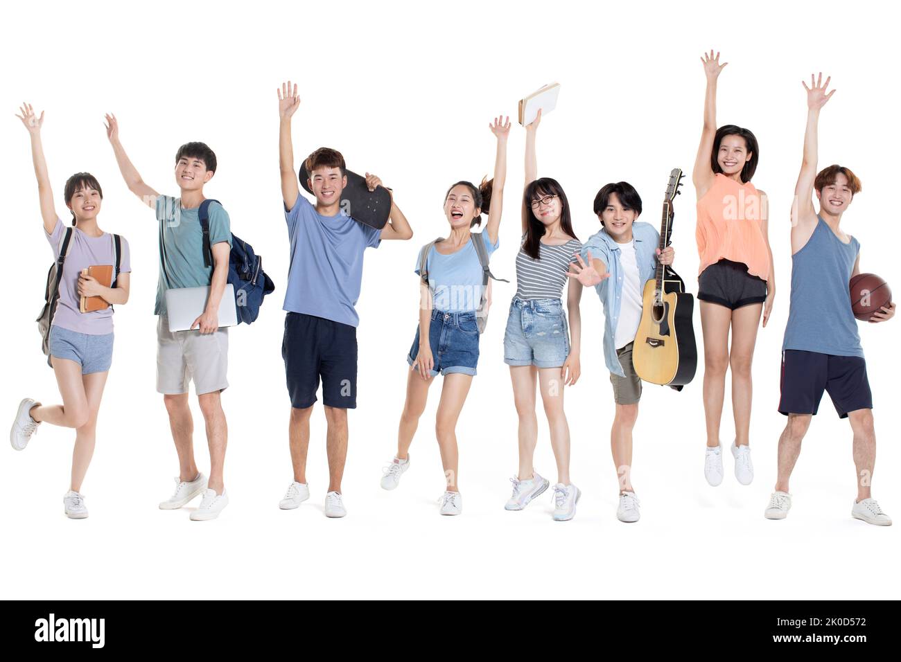 Portrait of cheerful Chinese college students Stock Photo - Alamy