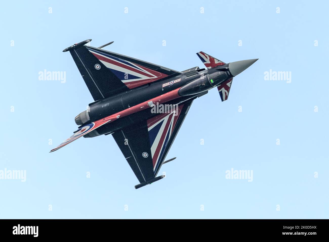 RAF Typhoon fighter aircraft display, Bournemouth Air Show 2022, UK ...