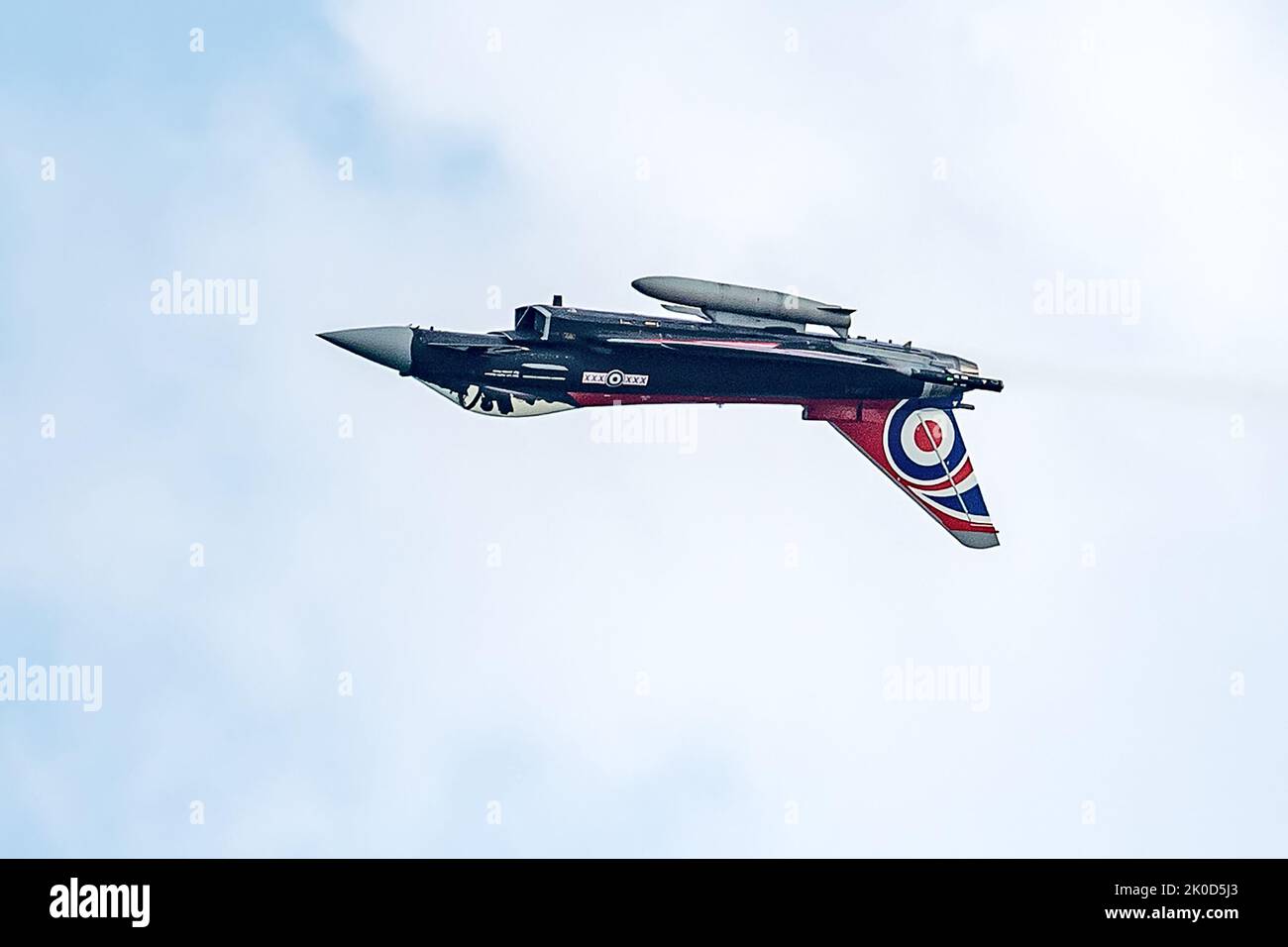 RAF Typhoon fighter aircraft display, Bournemouth Air Show 2022, UK ...