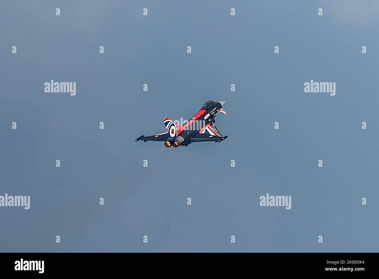 RAF Typhoon fighter aircraft display, Bournemouth Air Show 2022, UK ...