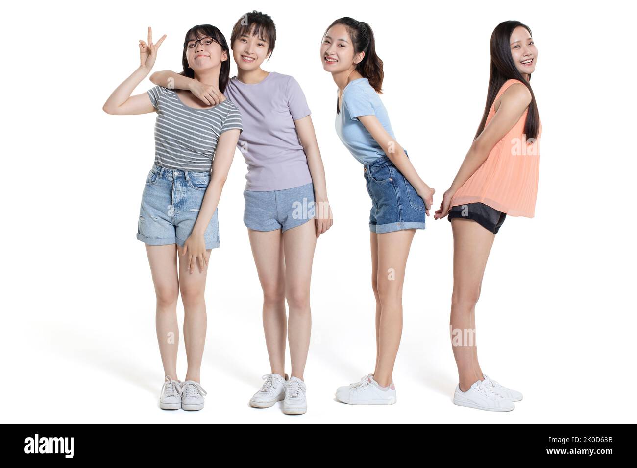Portrait of cheerful Chinese college students Stock Photo - Alamy