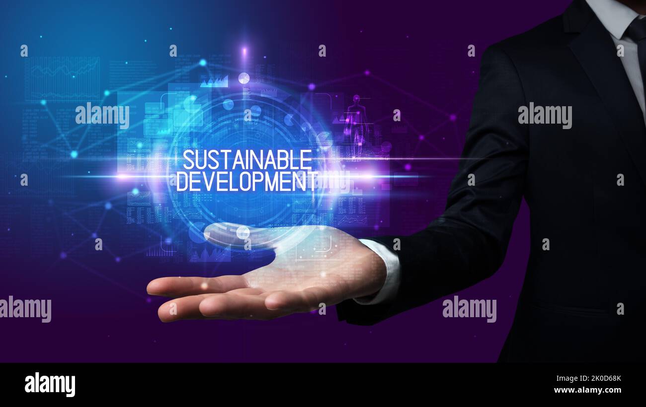 Man hand holding digital technology concept Stock Photo - Alamy
