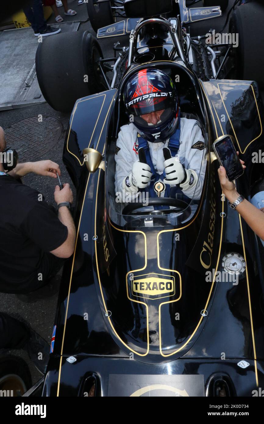 MONZA, Italy. , . Emerson FITTIPALDI of Brazil in his car from the year ...