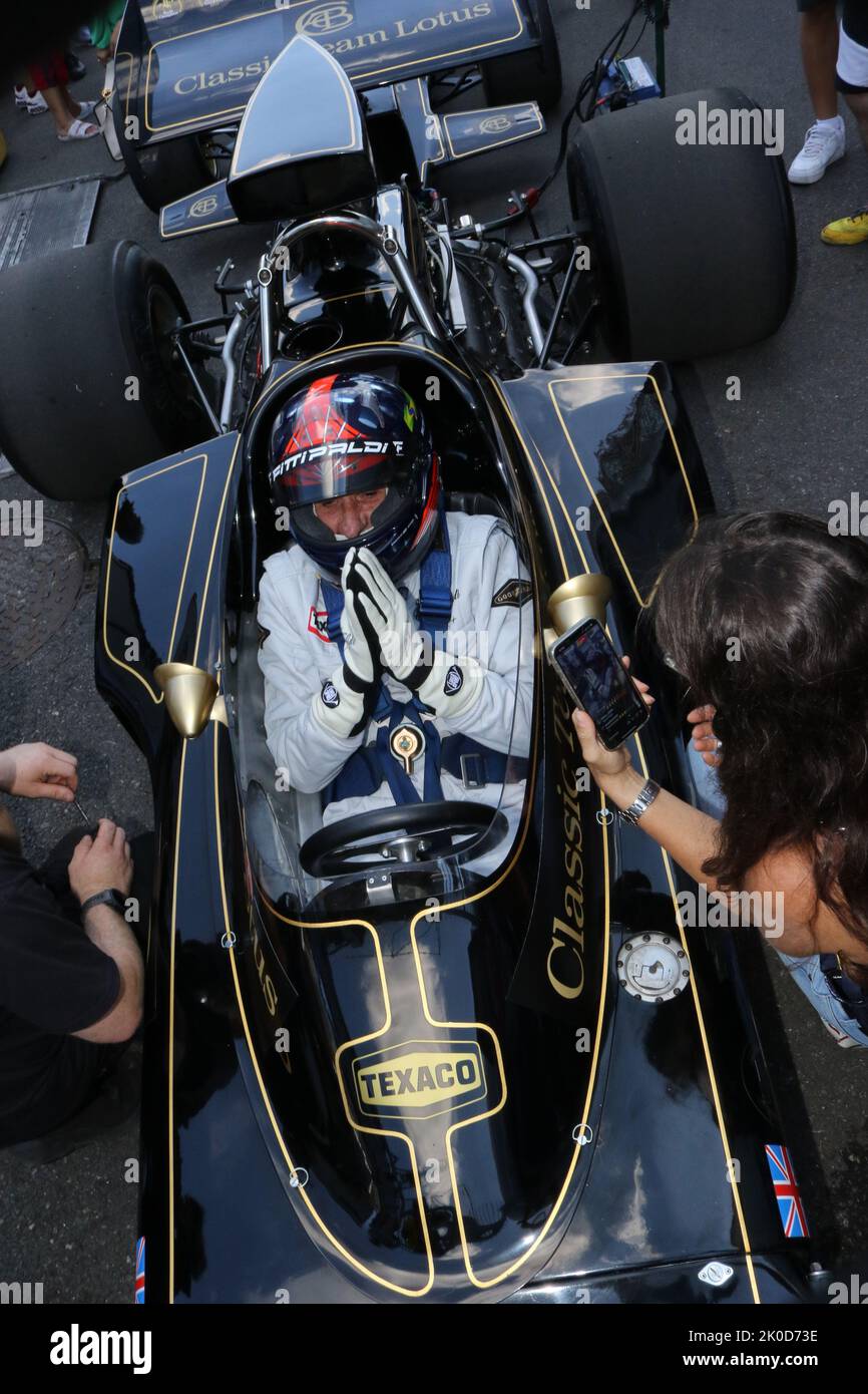 MONZA, Italy. , . Emerson FITTIPALDI of Brazil in his car from the year ...