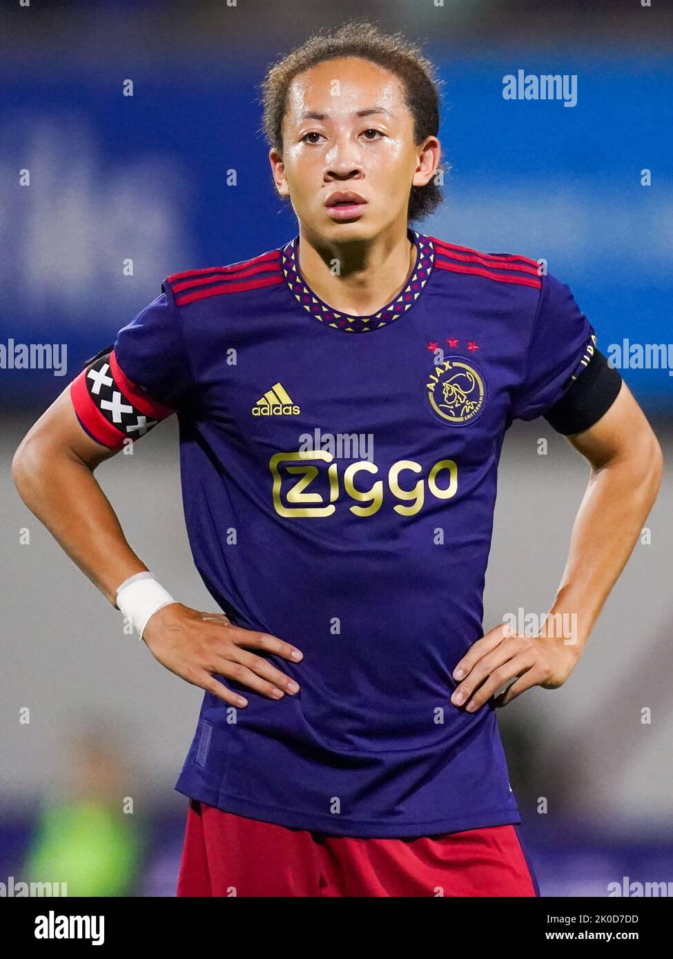 OSS, NETHERLANDS - SEPTEMBER 9: Kian Fitz Jim of Ajax U23 looks on ...