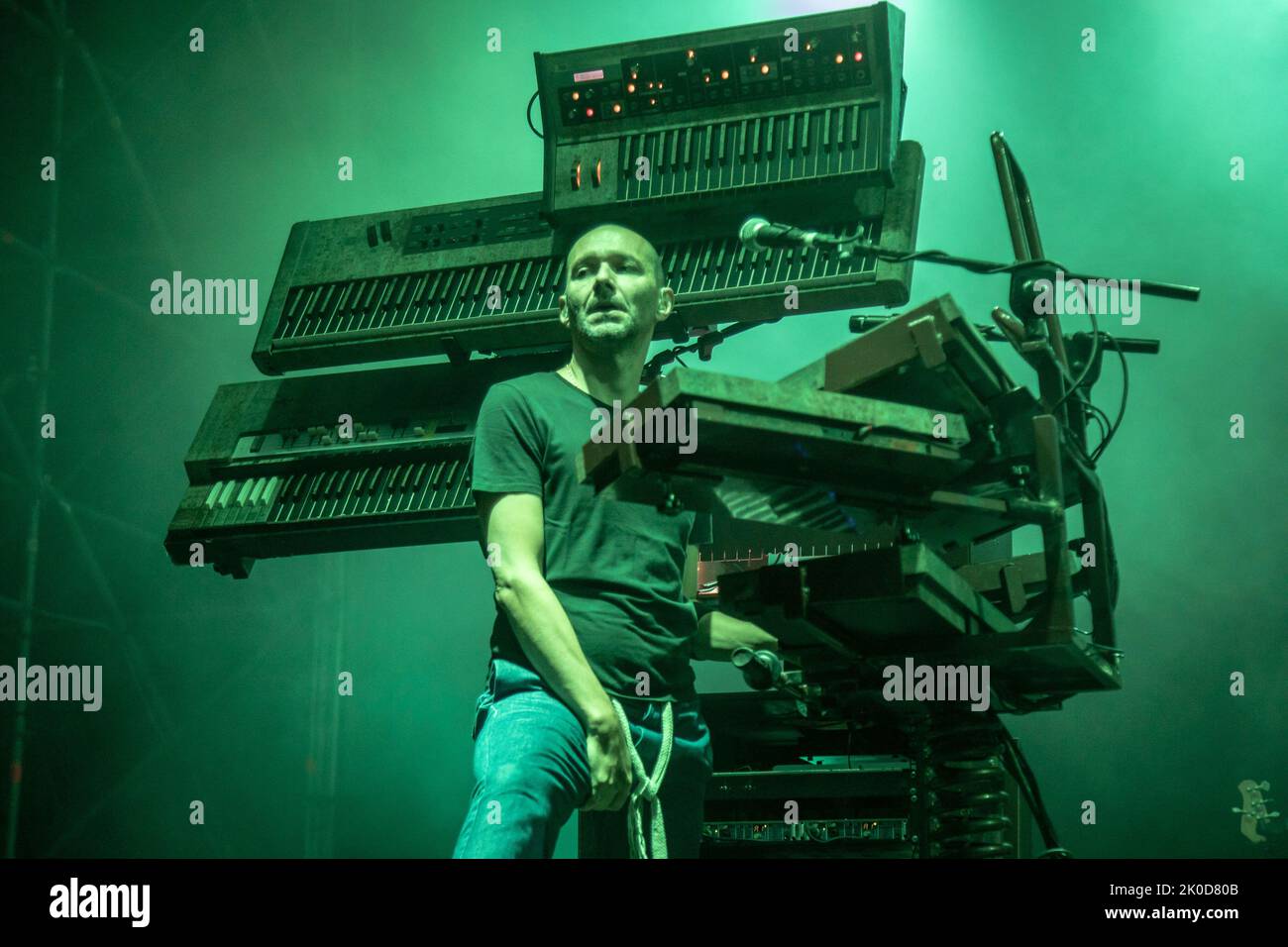 Arena sul Lago, Modena, Italy, September 10, 2022, Boosta during Subsonica - Music Concert Stock ...