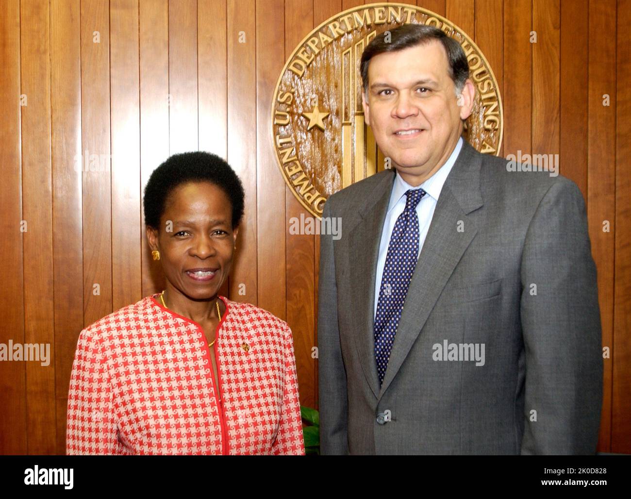 Secretary Mel Martinez with Anna Tibaijuka. Secretary Mel Martinez with ...