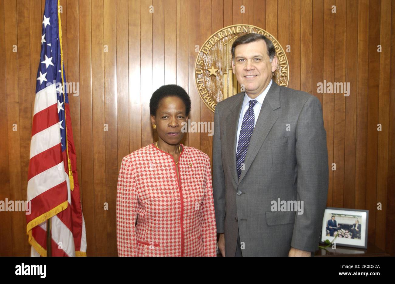 Secretary Mel Martinez with Anna Tibaijuka. Secretary Mel Martinez with ...