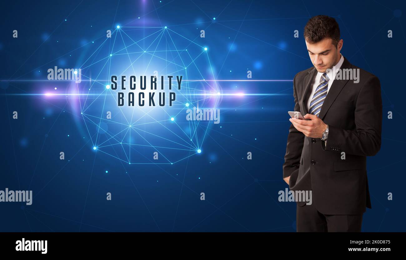businessman thinking about security concept Stock Photo - Alamy