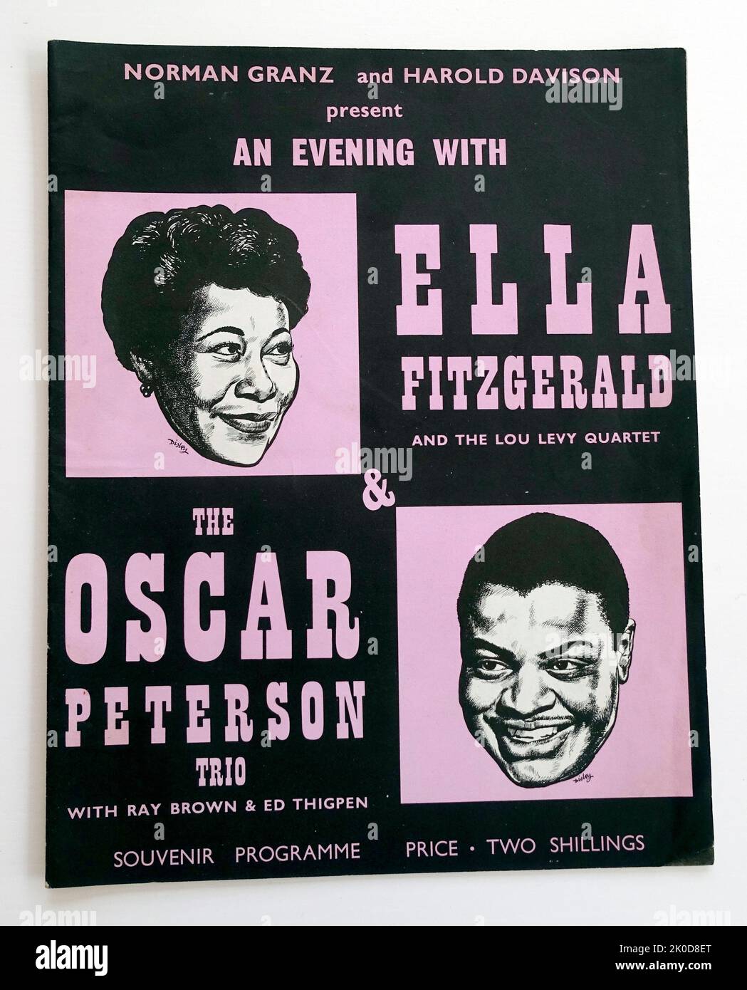 Ella Fitzgerald and Oscar Peterson Jazz Concert Programme Stock Photo - Alamy