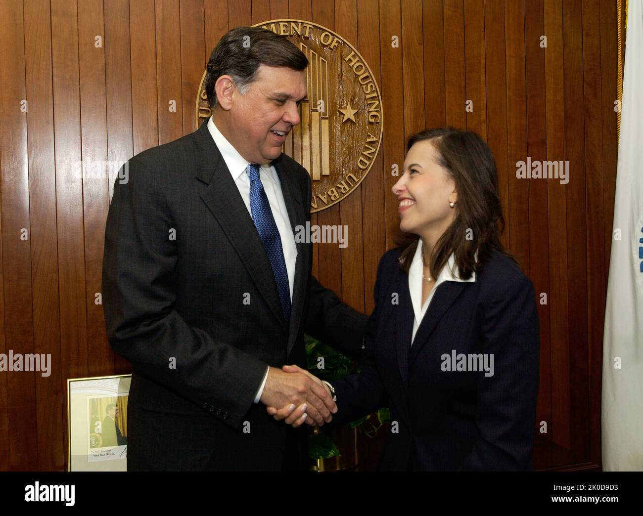 Secretary Mel Martinez with Special Assistant to the President for ...