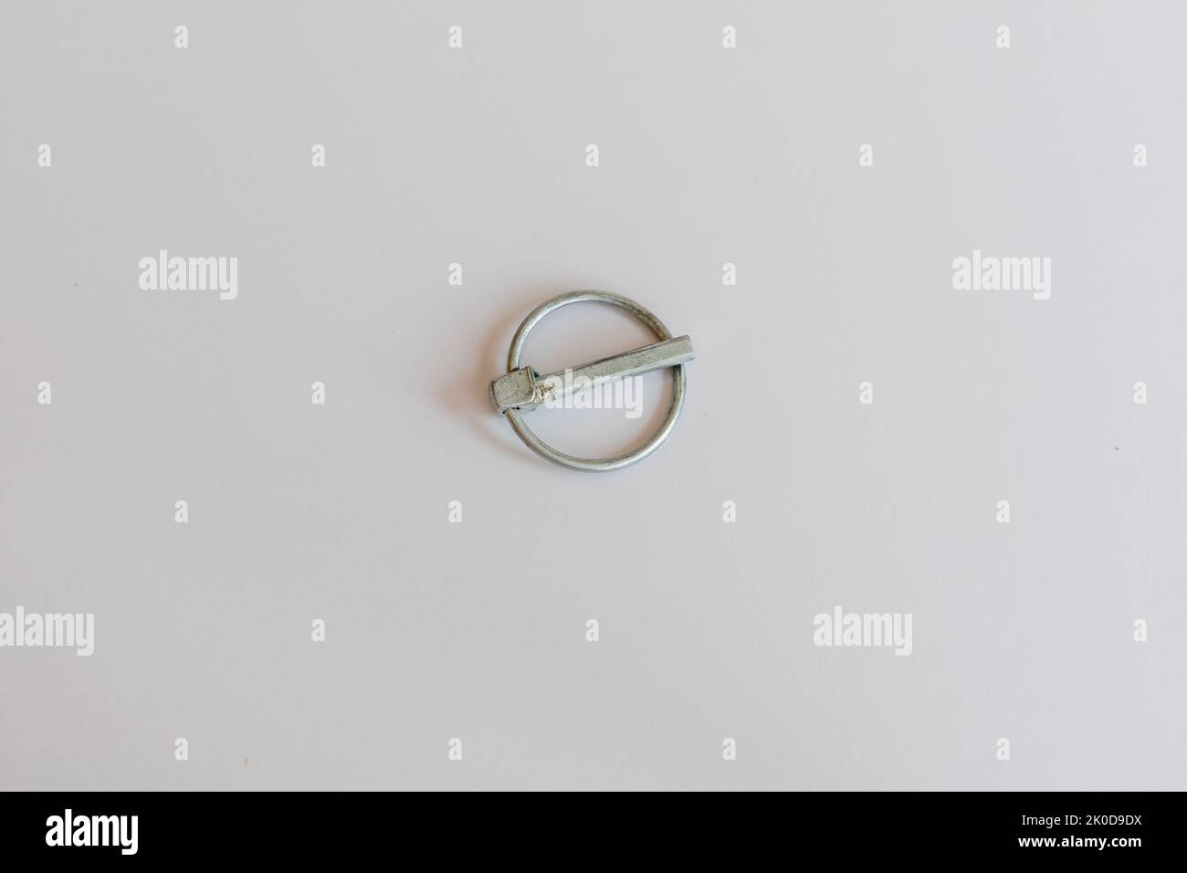 lynch pin on an isolated white background with copy space and selective ...