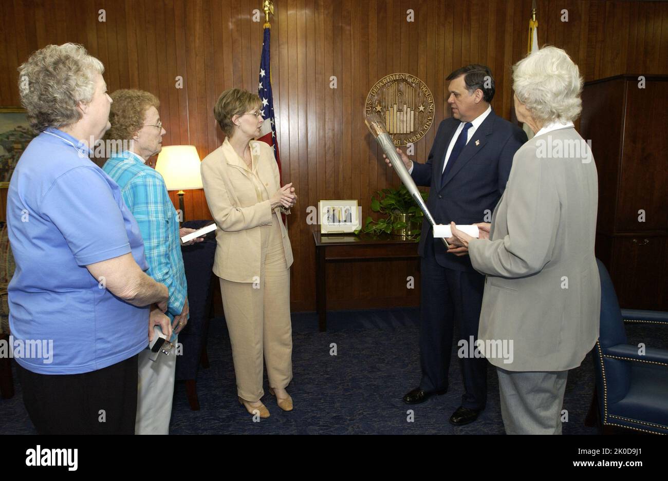Secretary Mel Martinez with Terry Couch. Secretary Mel Martinez with ...