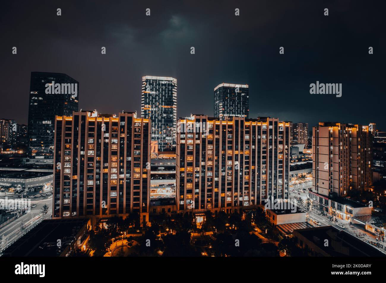 Beijing cityscape at night,China Stock Photo - Alamy