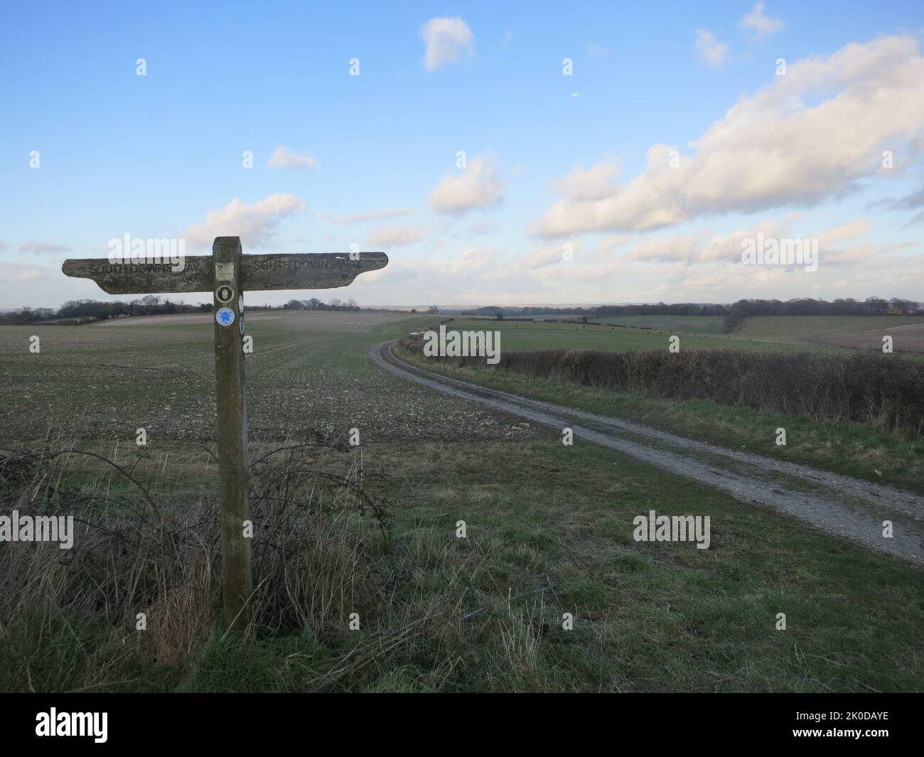The South Downs Way National trail and park. long distance footpath ...
