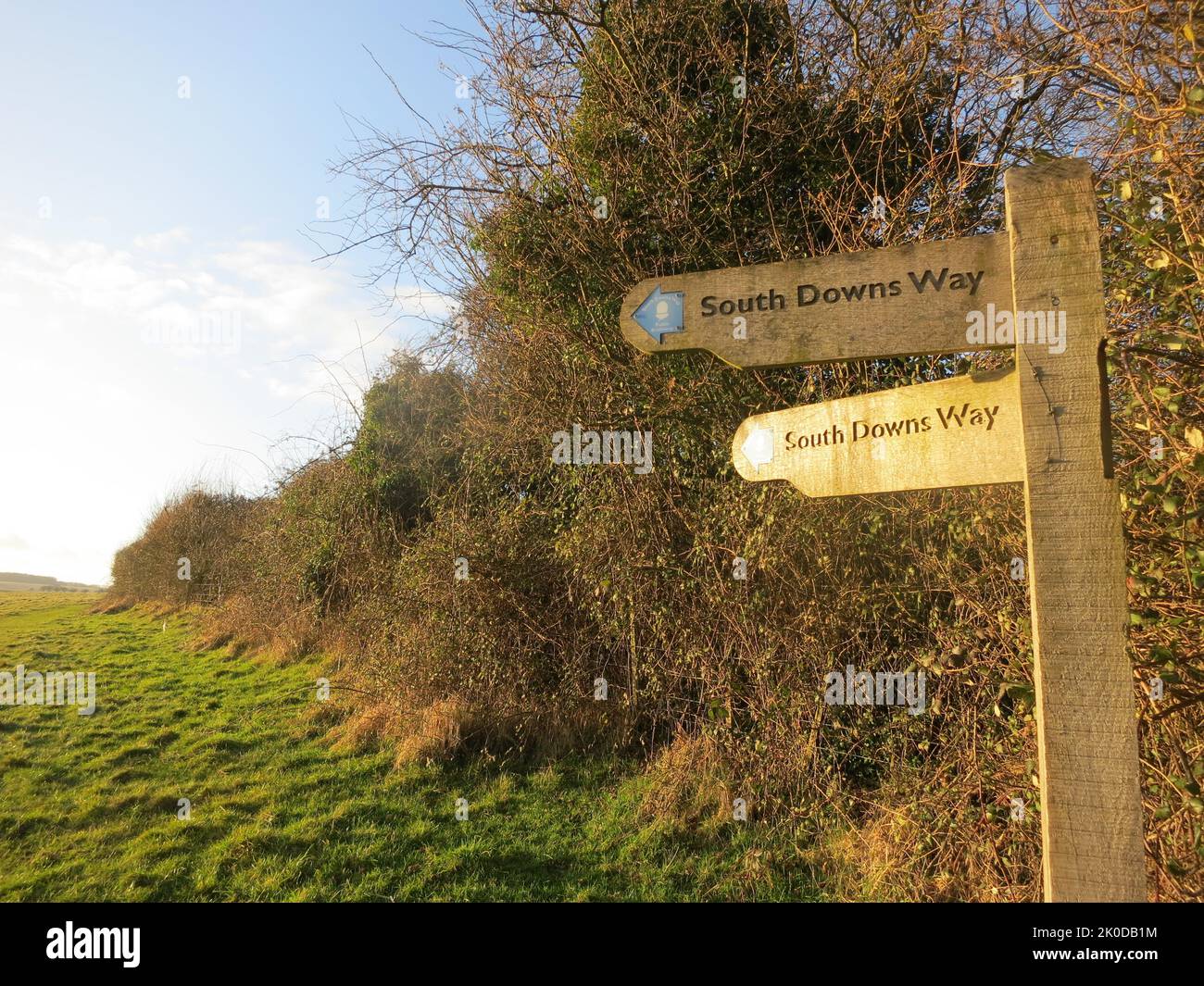 The South Downs Way National trail and park. long distance footpath ...