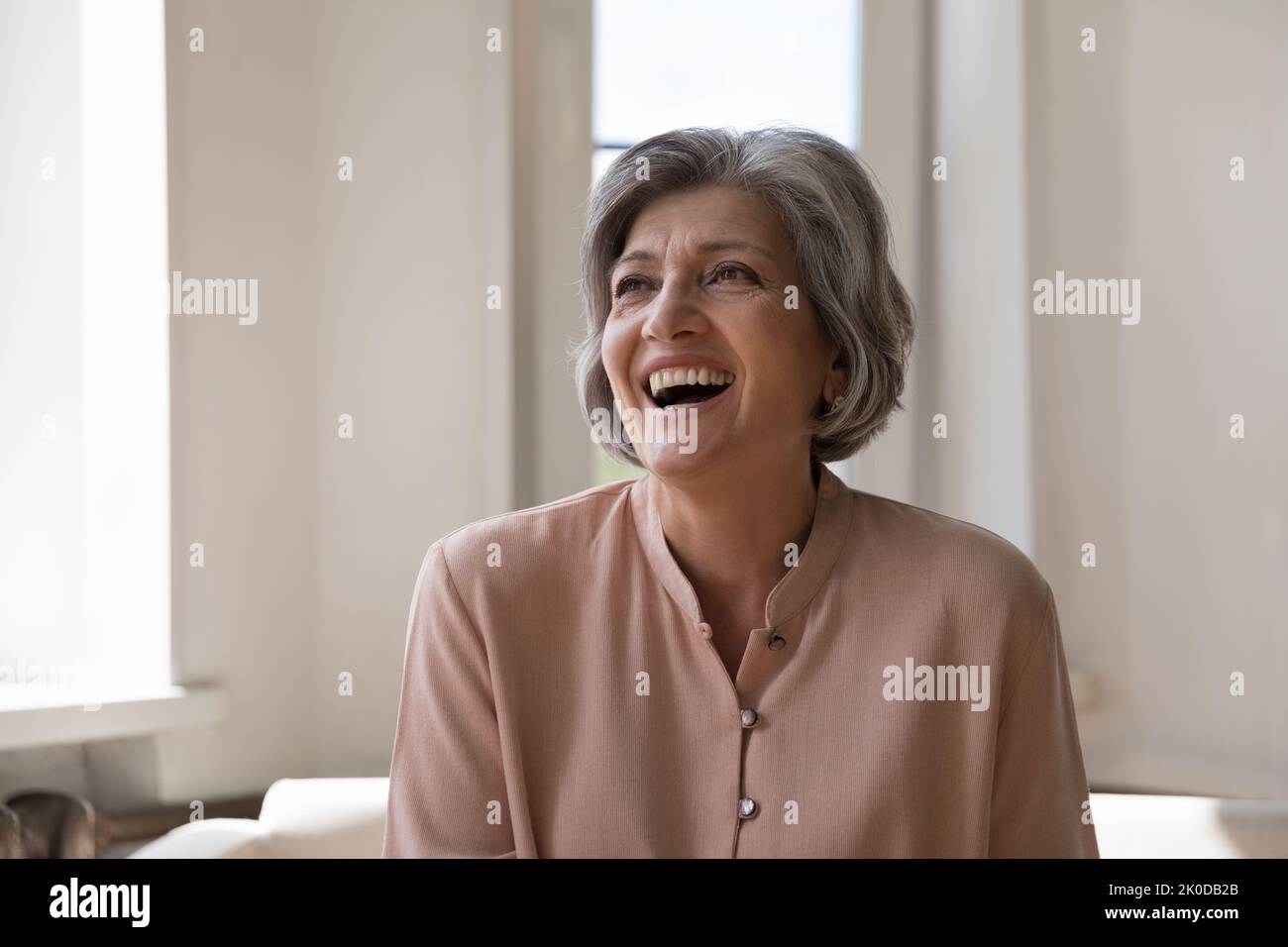 Photo mature cheerful woman hi-res stock photography and images - Alamy