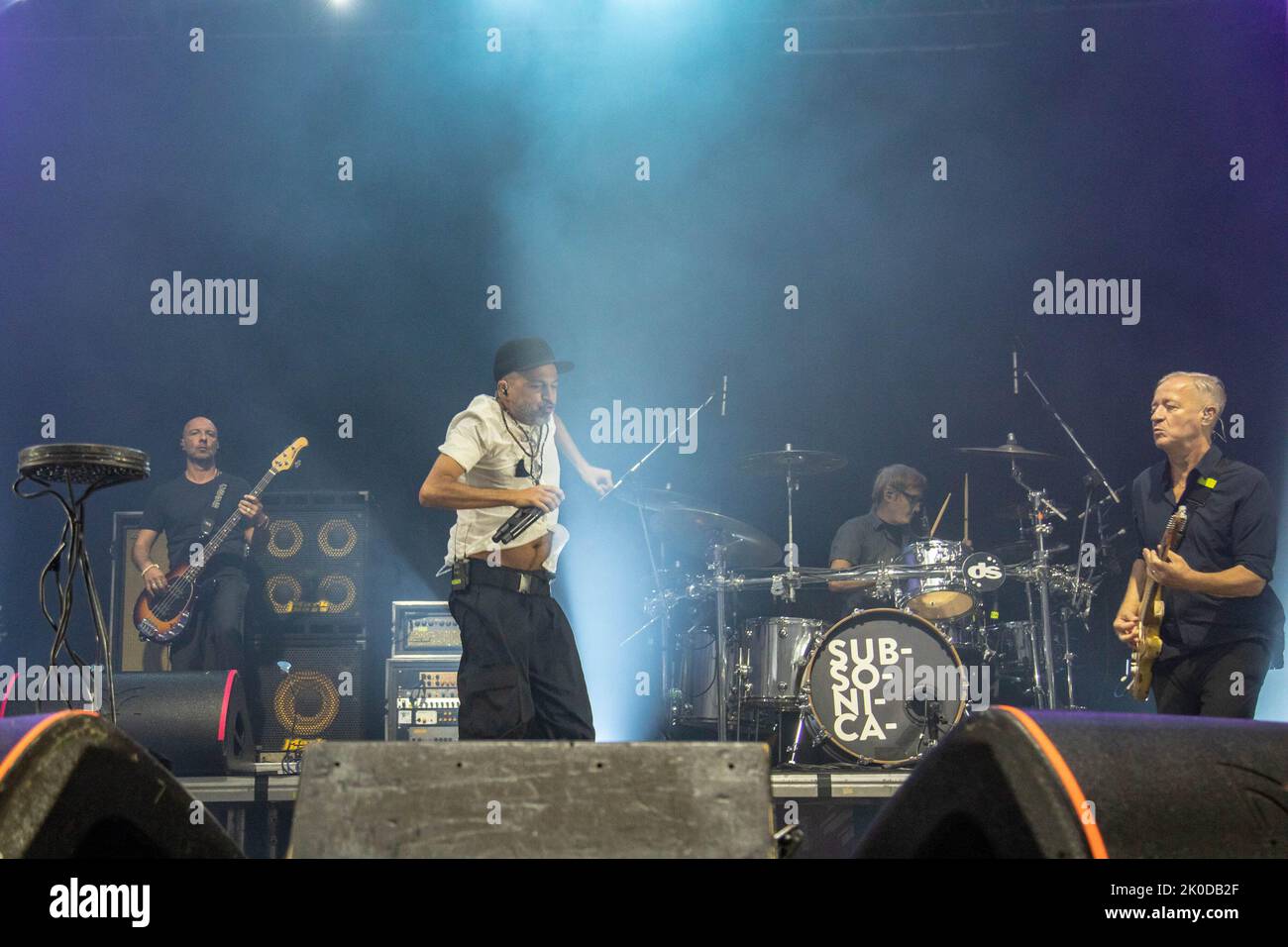 Arena sul Lago, Modena, Italy, September 10, 2022, Subsonica during ...