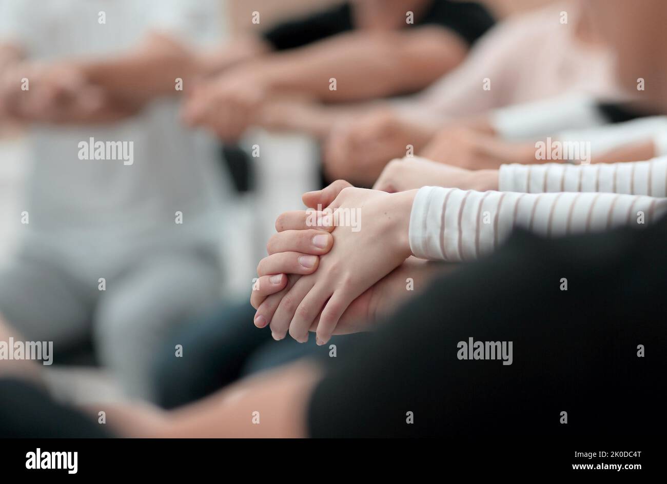 close up. image of a group of like-minded people sitting in a circle ...