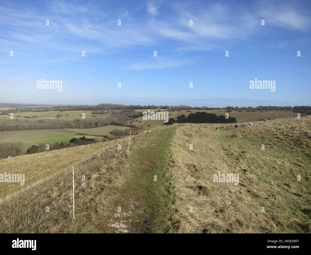 The South Downs Way National trail and park. long distance footpath ...
