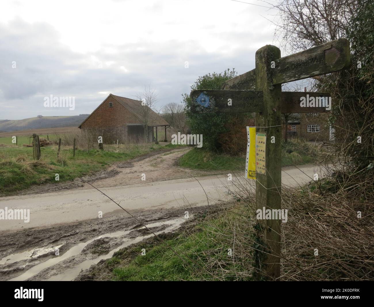 The South Downs Way National trail and park. long distance footpath ...