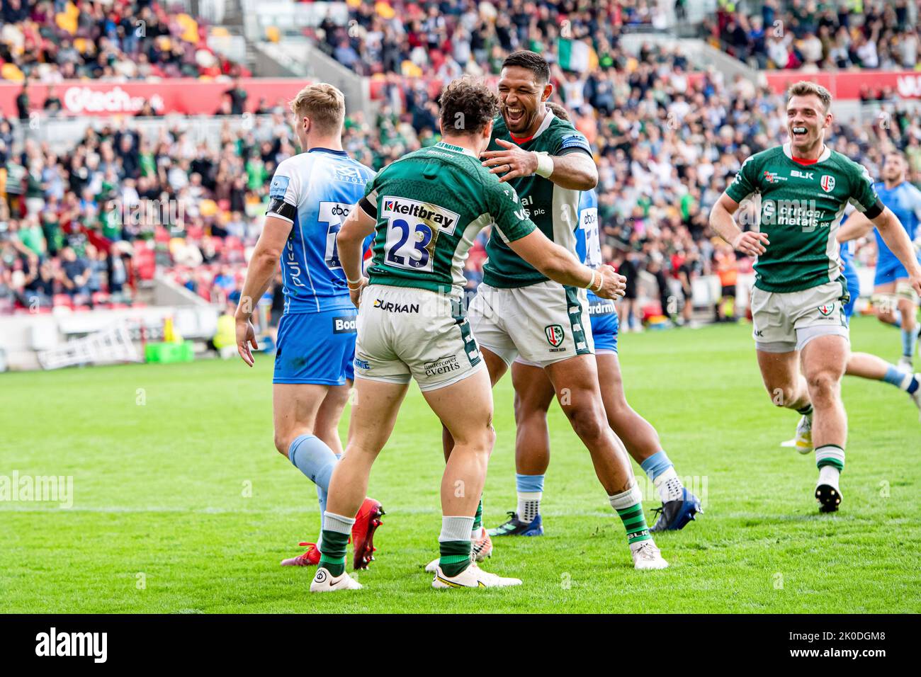 LONDON, UNITED KINGDOM. 10th, Sep 2022. Henry Arundell of London Irish ...