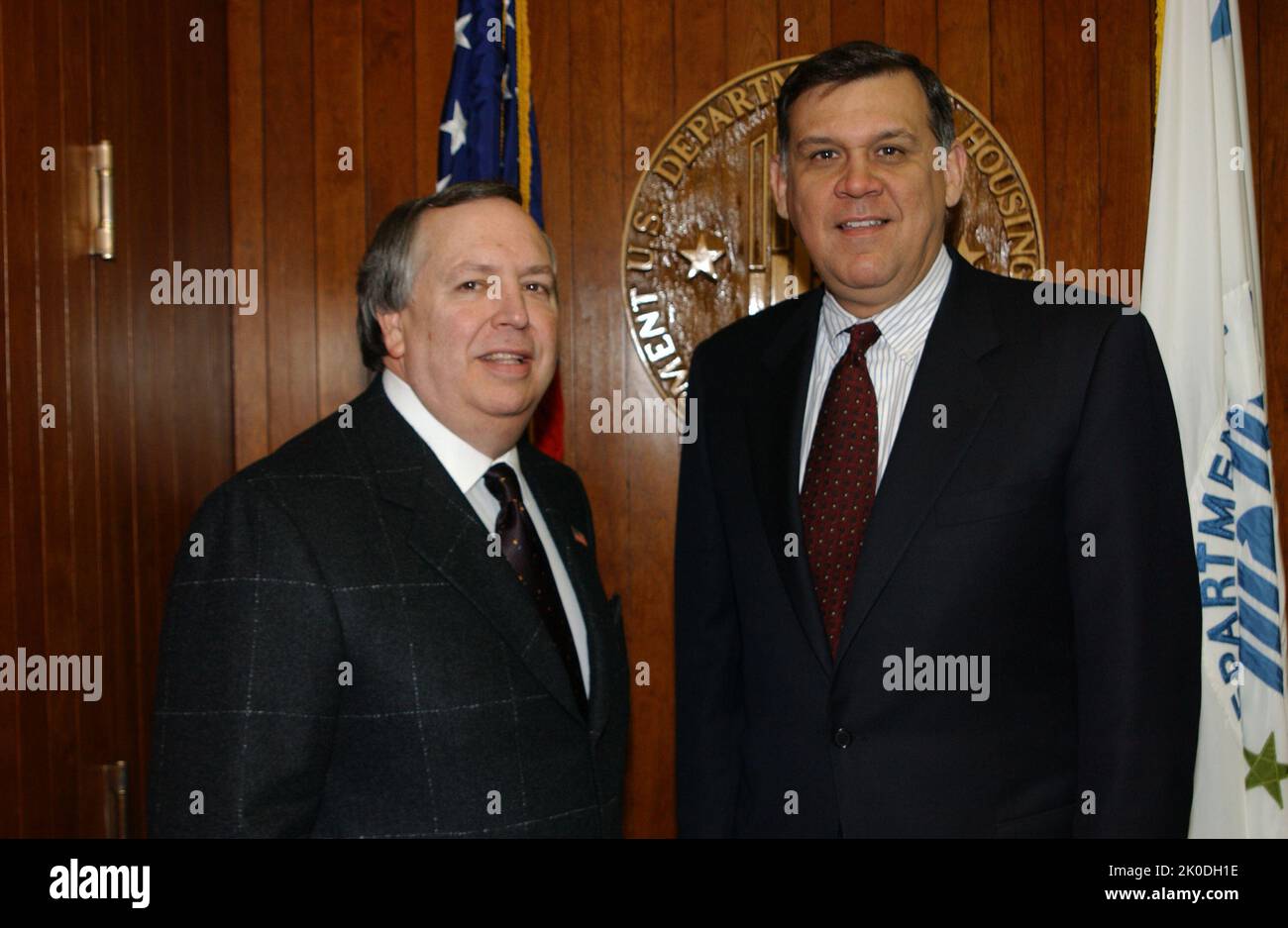 Secretary Mel Martinez with Dr. Rafael Diaz and Octavio Ledon ...