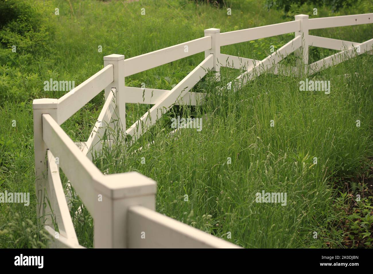 Traditional wooden fence surrounding the rural pasture Stock Photo - Alamy