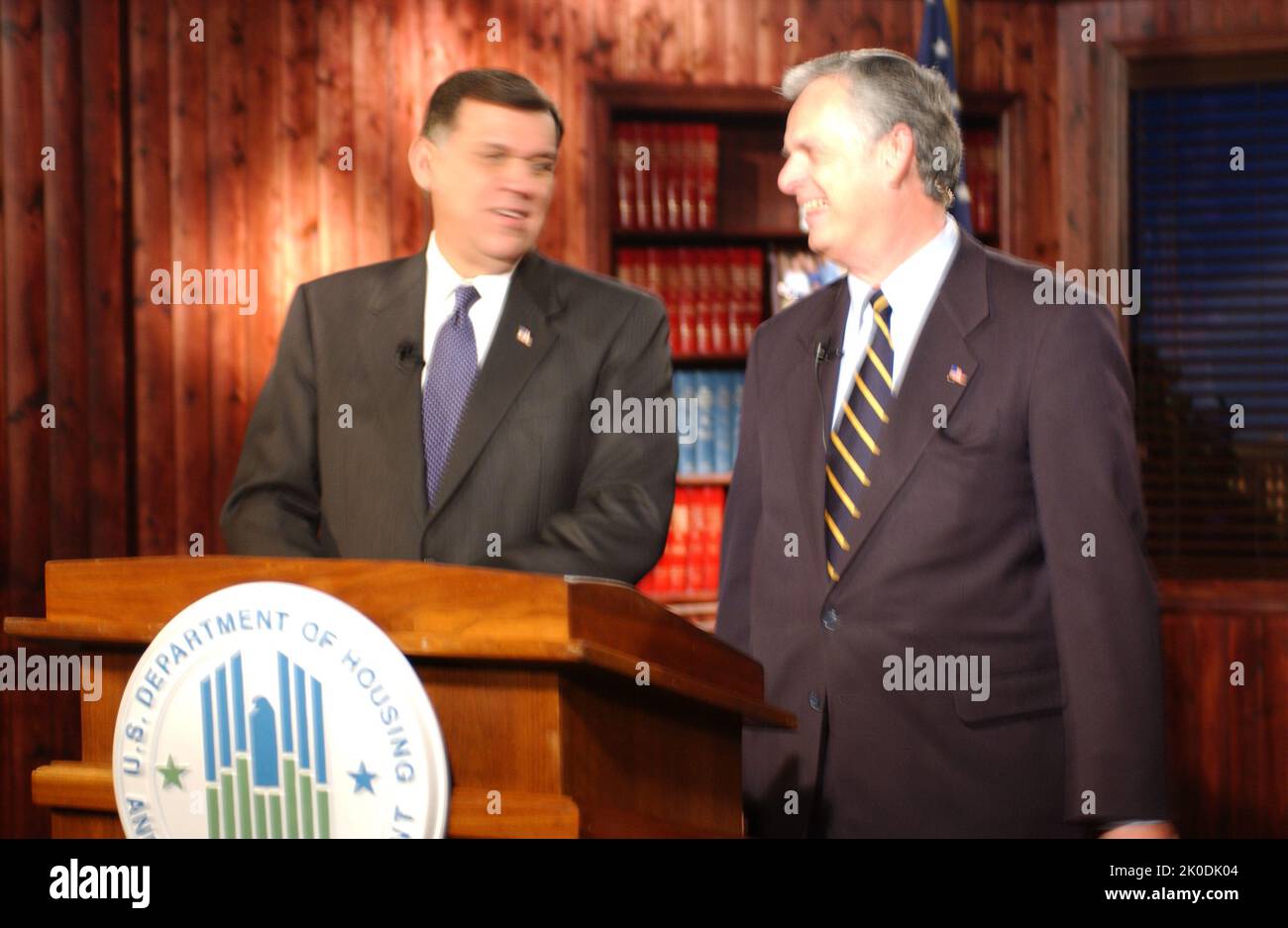 Secretary Mel Martinez with Los Angeles, California Mayor Jim Hahn ...