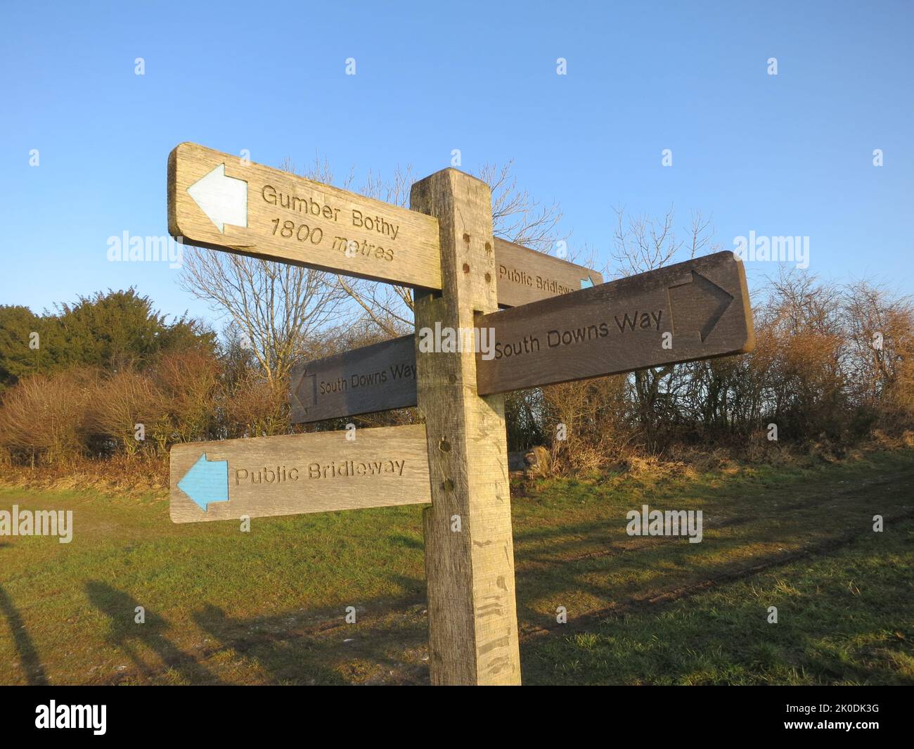 The South Downs Way National trail and park. long distance footpath ...
