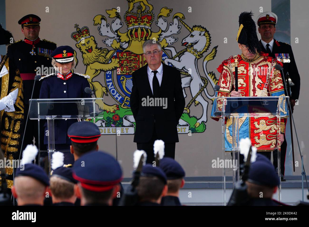 (left to right) Lord Lieutenant of South Glamorgan, Morfudd Meredith ...