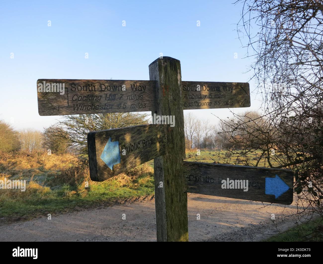 The South Downs Way National trail and park. long distance footpath ...