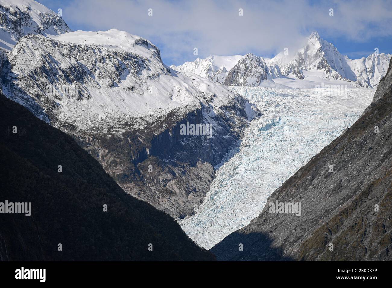 Fox Glacier in the mountains of New Zealand Stock Photo - Alamy