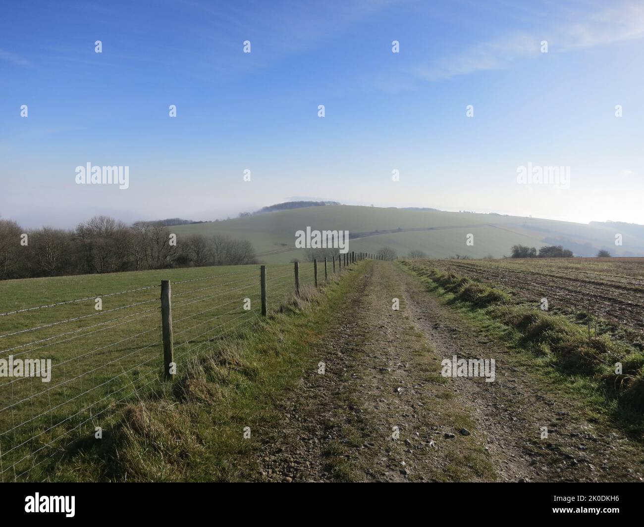 The South Downs Way National trail and park. long distance footpath ...