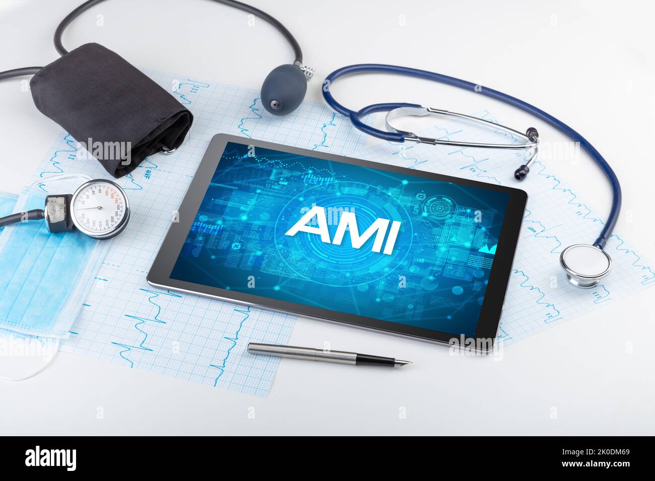 Close-up view of a tablet pc with medical abbreviation Stock Photo - Alamy