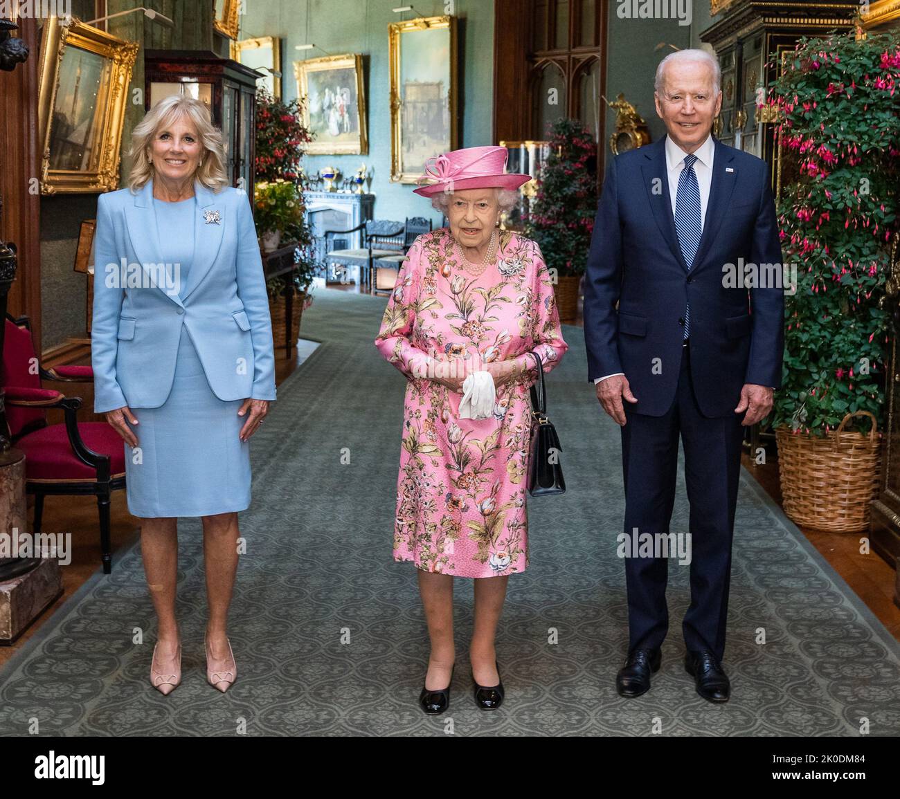 President Joe Biden and First Lady Jill Biden with Queen Elizabeth II ...