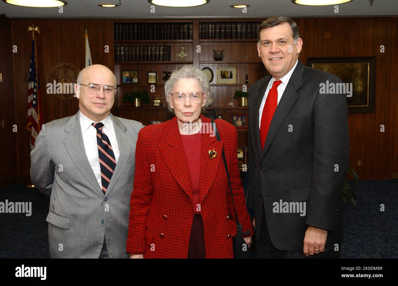 Secretary Mel Martinez with Jeane Kirkpatrick. Secretary Mel Martinez ...
