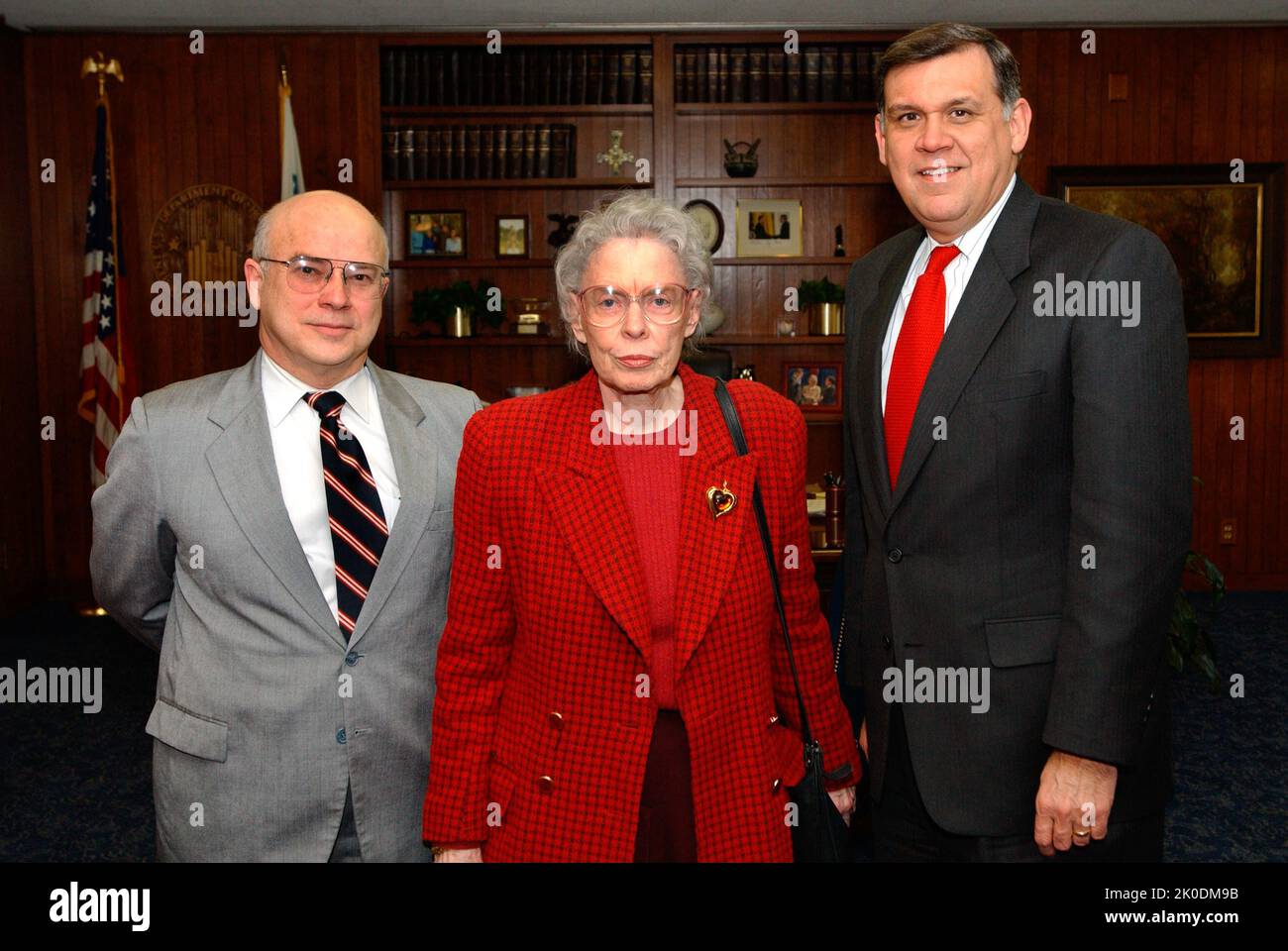 Secretary Mel Martinez with Jeane Kirkpatrick. Secretary Mel Martinez ...