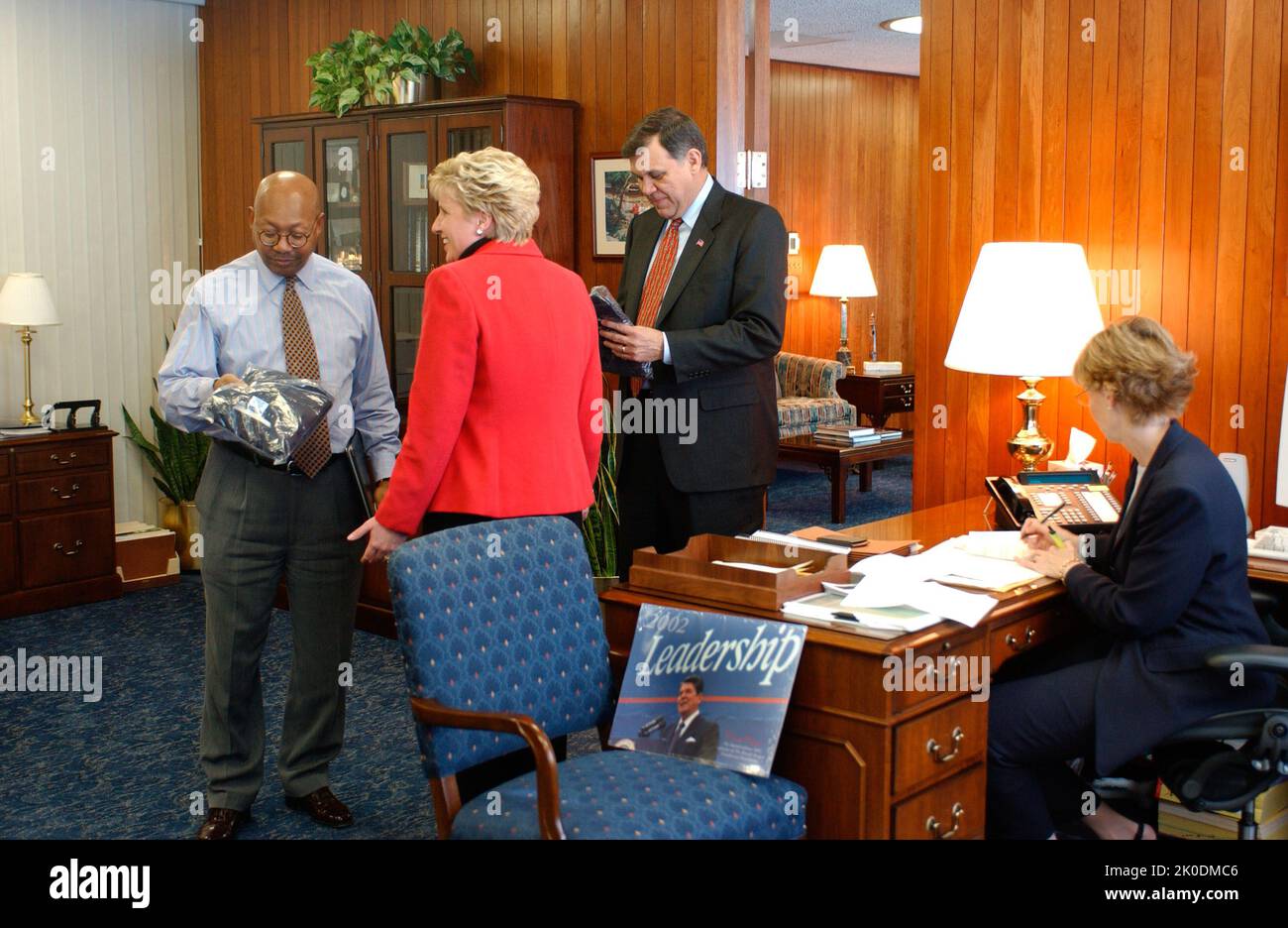 Secretary Mel Martinez, Deputy Secretary Alphonso Jackson, office staff ...