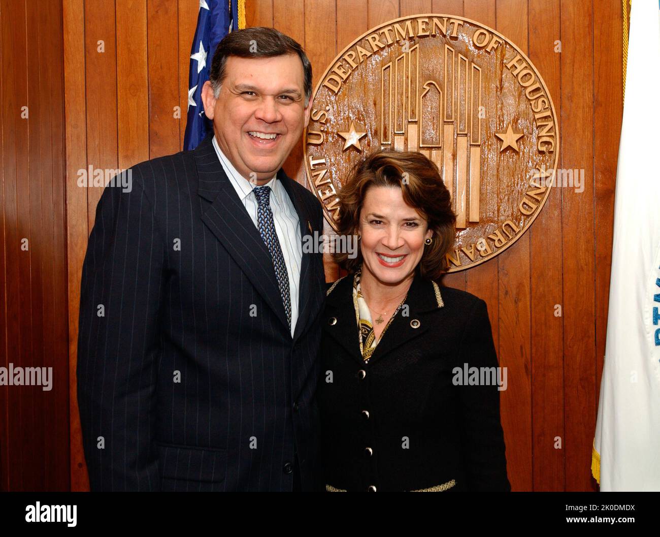 Secretary Mel Martinez with Katherine Harris. Secretary Mel Martinez ...