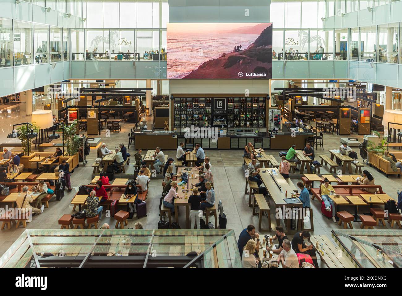 MUNICH, GERMANY - SEPTEMBER 7, 2022: New Terminal 2 Satellite at Munich ...