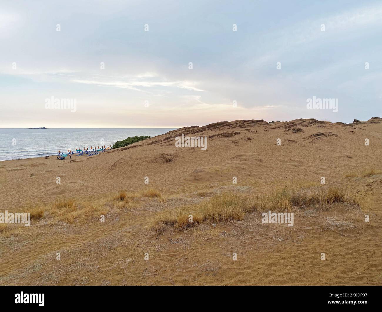 Issos beach near the town of Ag. Georgios on the island of Corfu ...