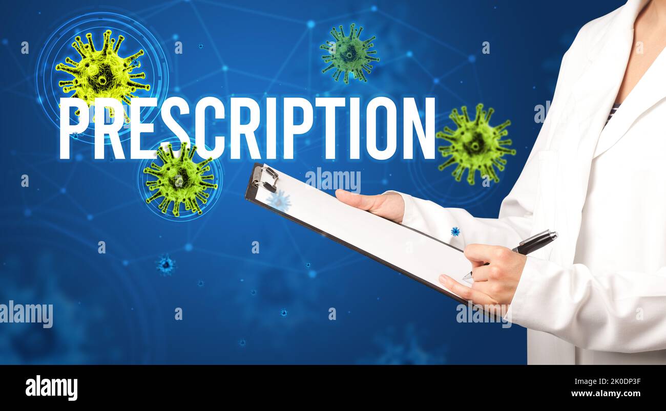 doctor prescribes a prescription concept Stock Photo - Alamy