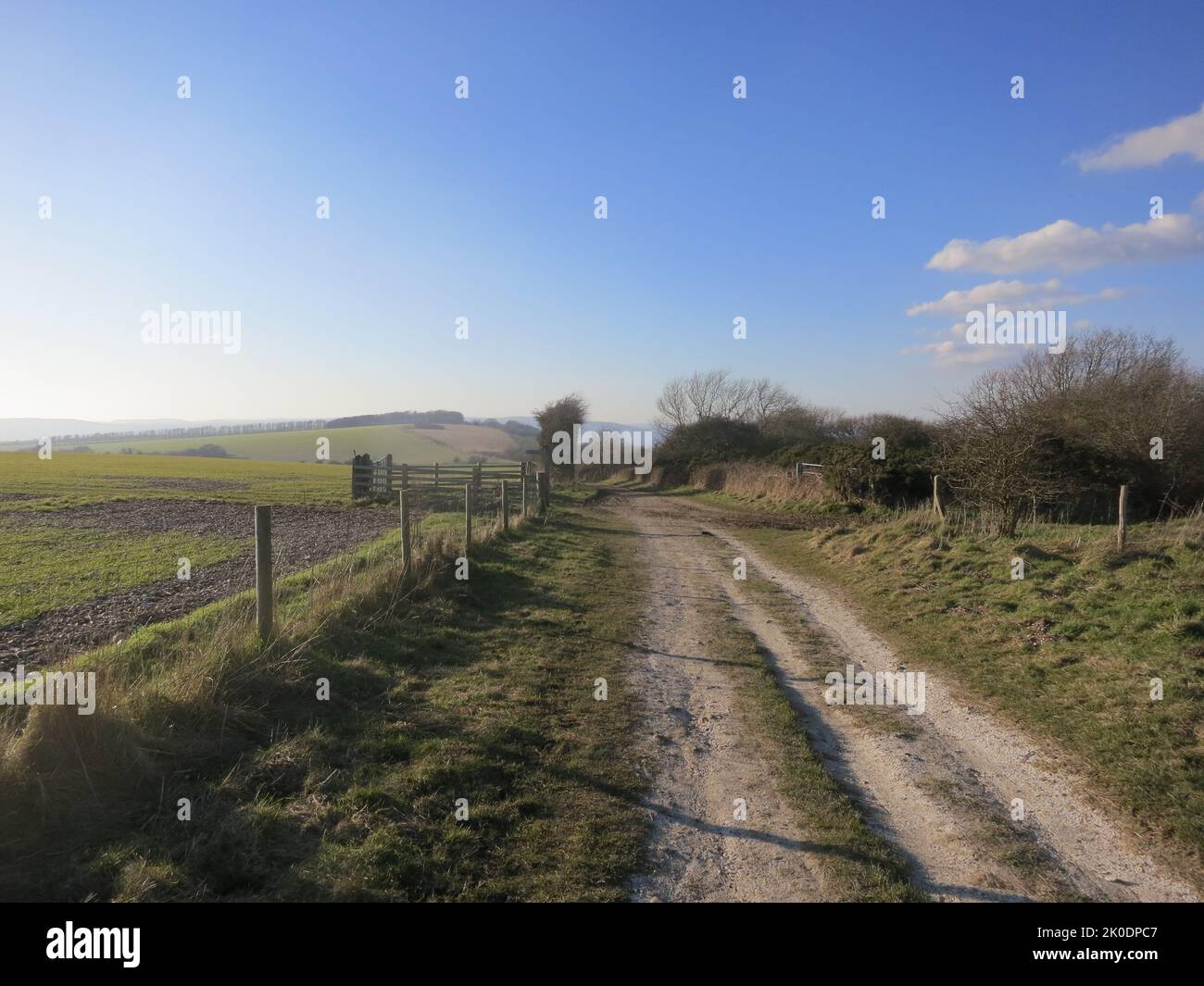 The South Downs Way National trail and park. long distance footpath ...